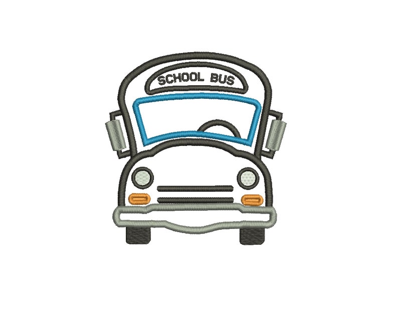School Bus Applique Design 5 Sizes Included.machine Embroidery - Etsy