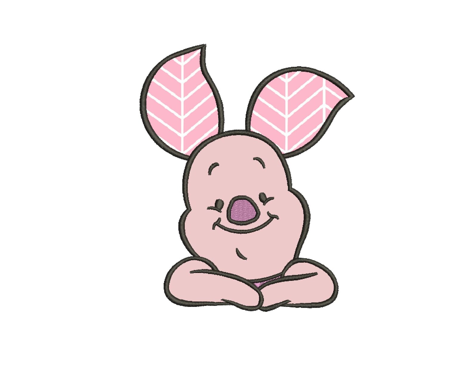 Piglet Applique Design 8 Sizes Included.machine Embroidery | Etsy