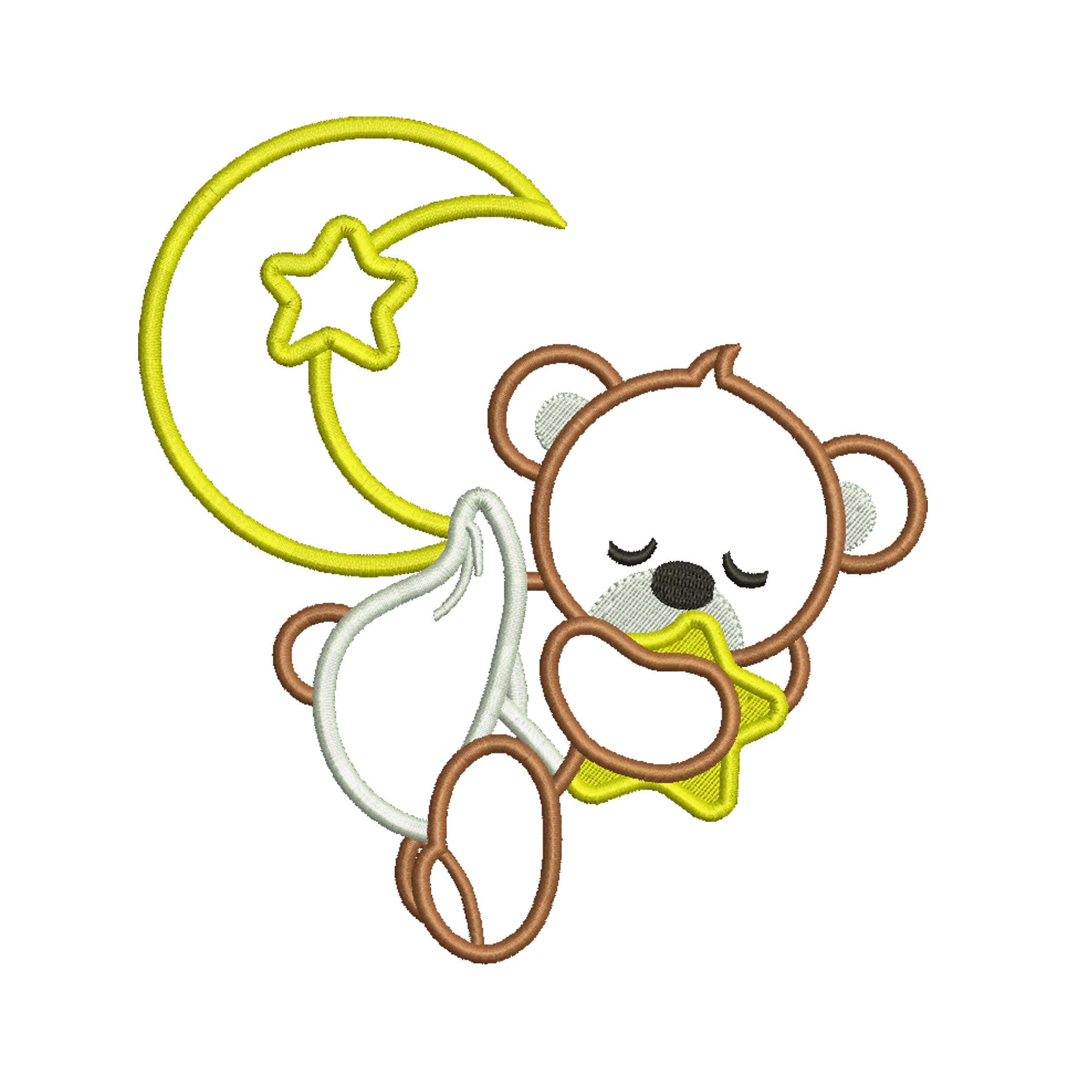 Baby Bear1 Applique Design 8 Sizes Included.machine Embroidery | Etsy