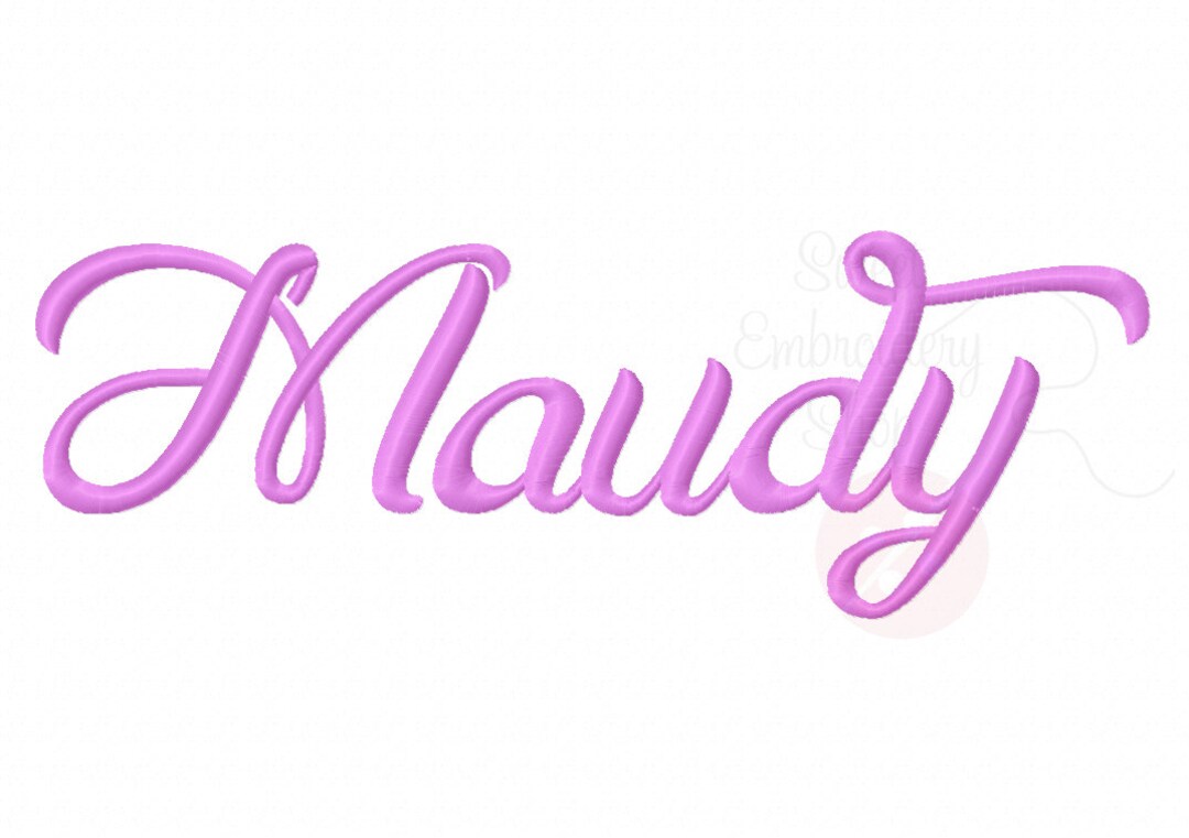5 Sizes Maudy Font Embroidery Fonts BX 9 Formats Embroidery Pattern ...
