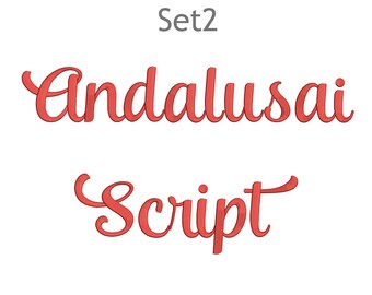 SALE 5 Size Mudhisa Script Font Embroidery Fonts 8 Formats Instant ...