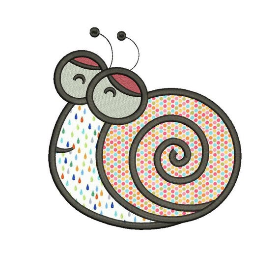 Snail Applique Design 9 Sizes Included.machine Embroidery | Etsy