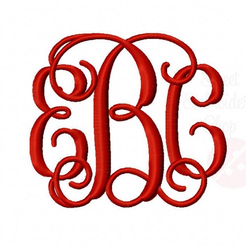 4 Sizes Interlocking Monogram Embroidery Fonts BX 9 Formats - Etsy