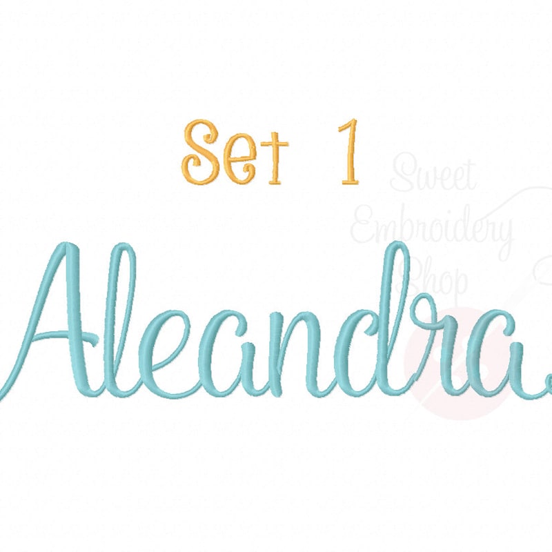 Script Embroidery Font - Etsy