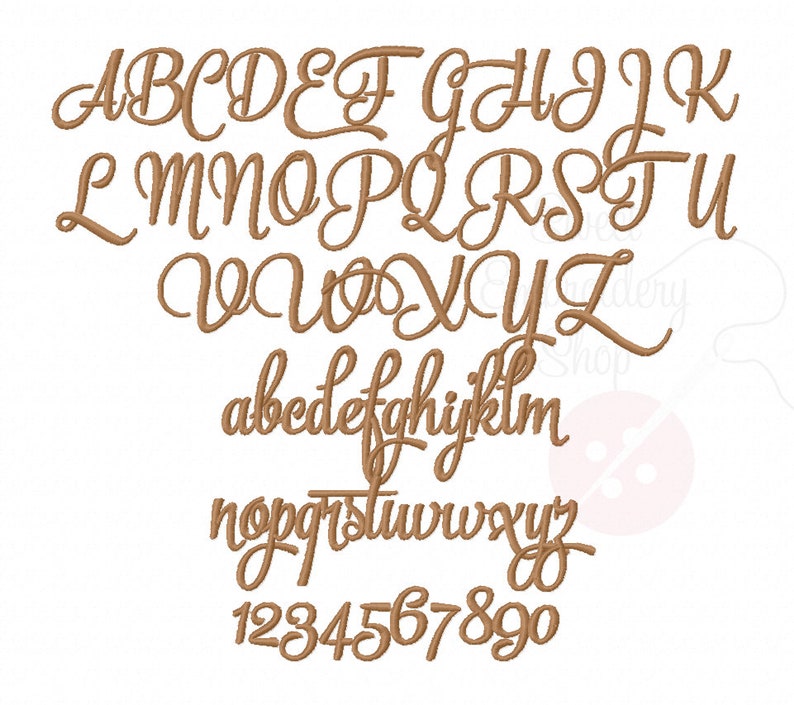 5 Size Carpenter Font Set1 Embroidery Fonts BX 9 Formats Embroidery ...
