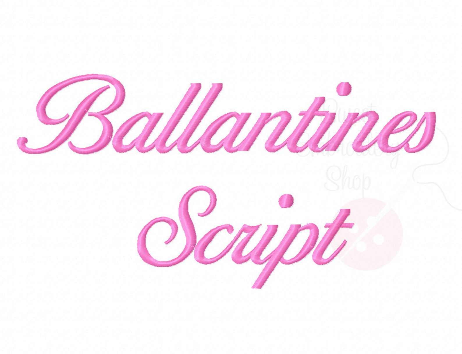 4 Size Ballantines Script Font Embroidery Fonts BX 9 Formats Embroidery ...