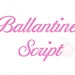 4 Size Ballantines Script Font Embroidery Fonts BX 9 Formats Embroidery ...