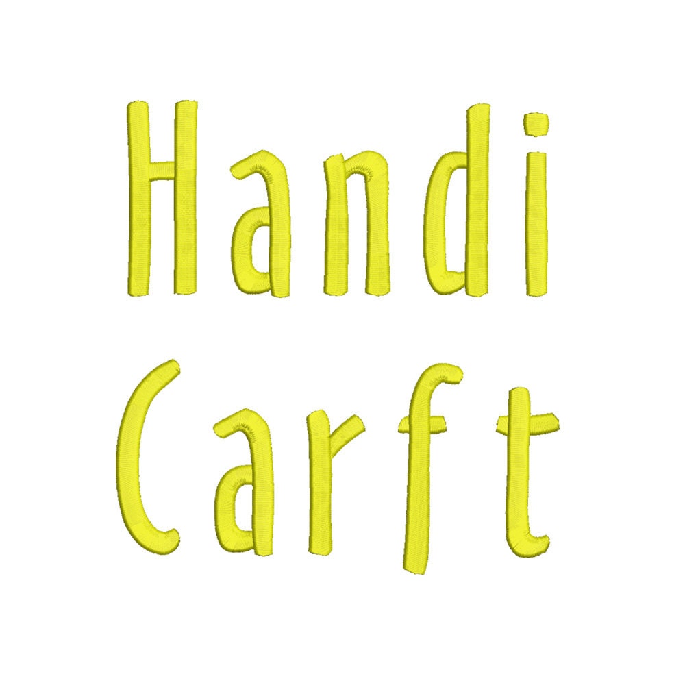 5 Size Handi carft Font Embroidery Fonts BX 9 Formats | Etsy