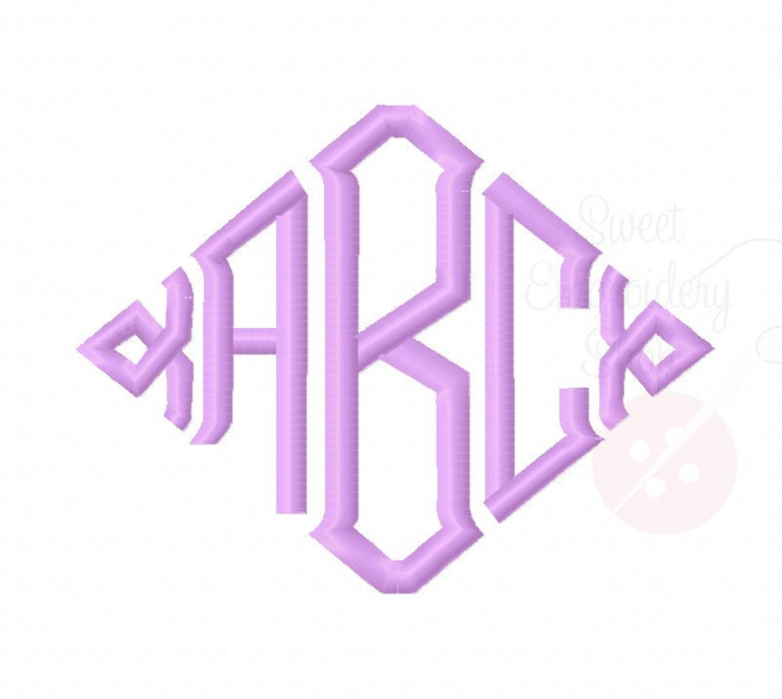 3 Sizes Point Monogram Embroidery Fonts BX 9 Formats | Etsy