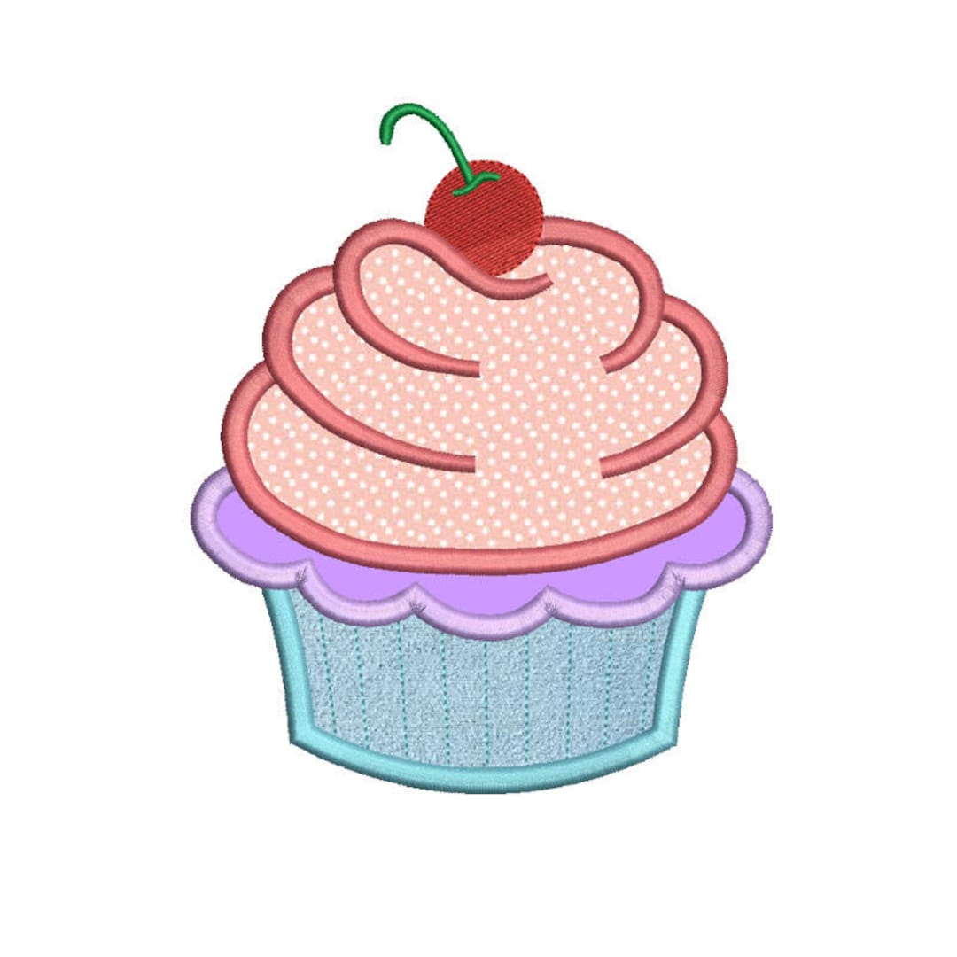 Cupcake Applique Design 8 Sizes Included.machine Embroidery Design ...