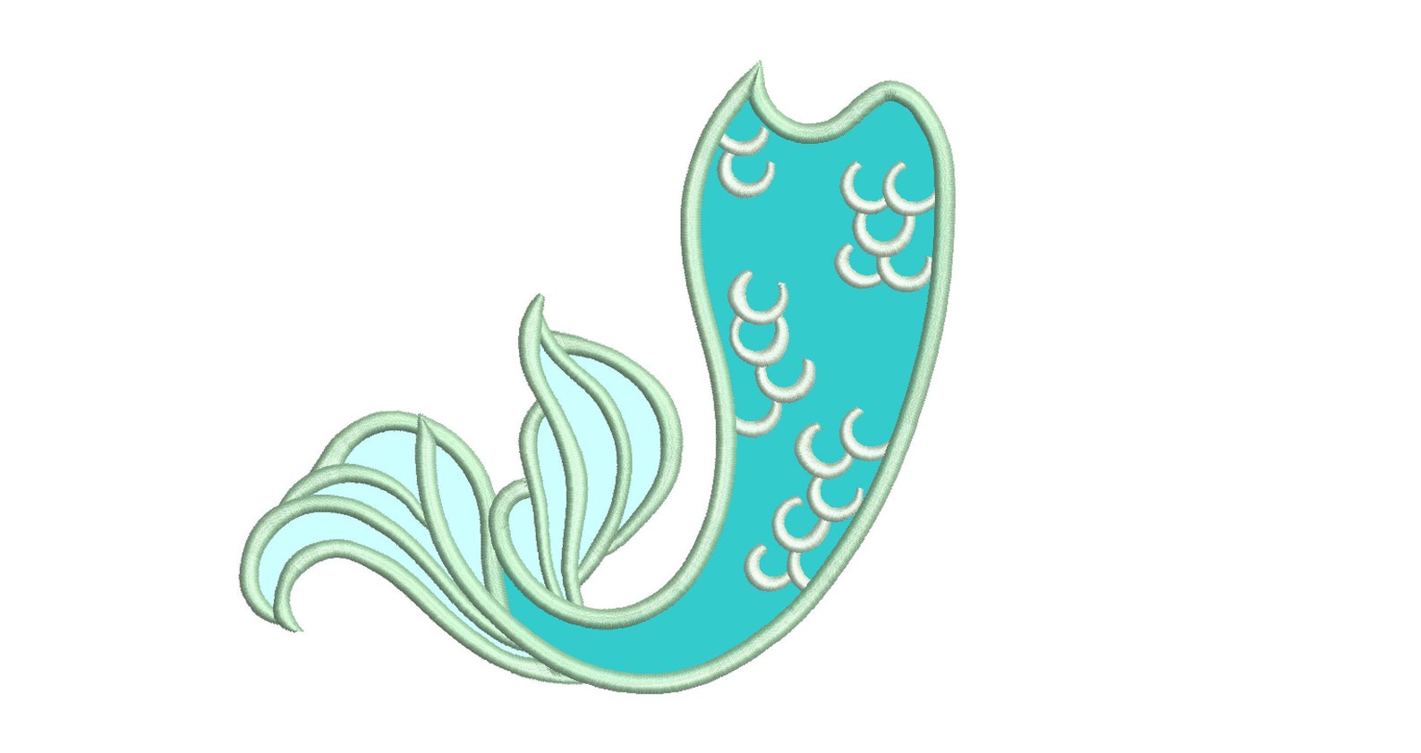 Mermaid Applique Design. 8 Sizes Included. Machine Embroidery - Etsy