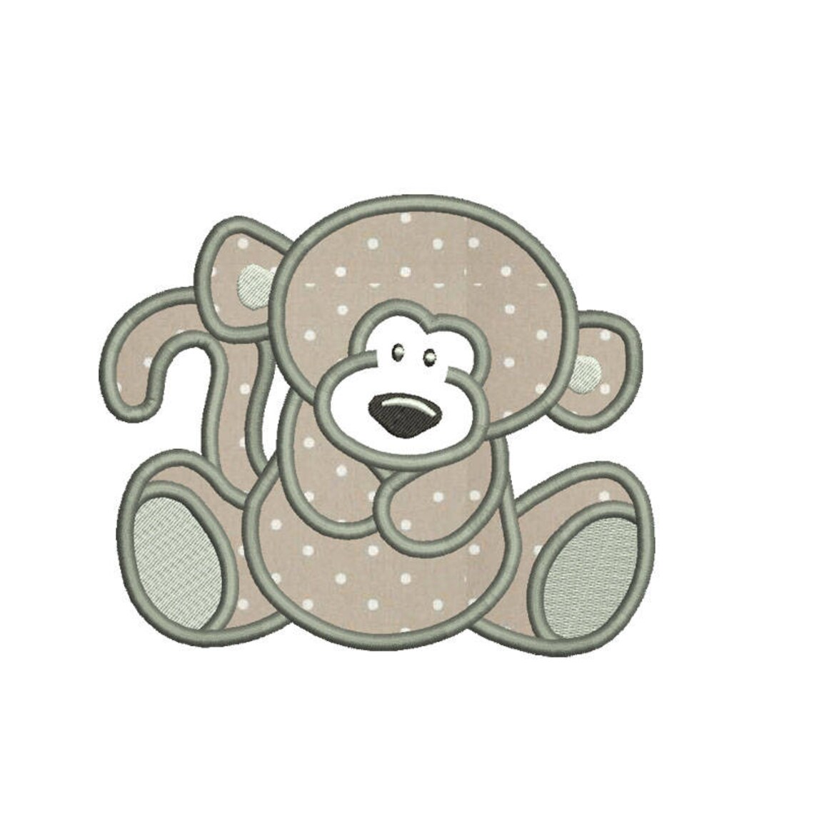Singe applique Design 7 tailles inclus. Motif de broderie machine ...