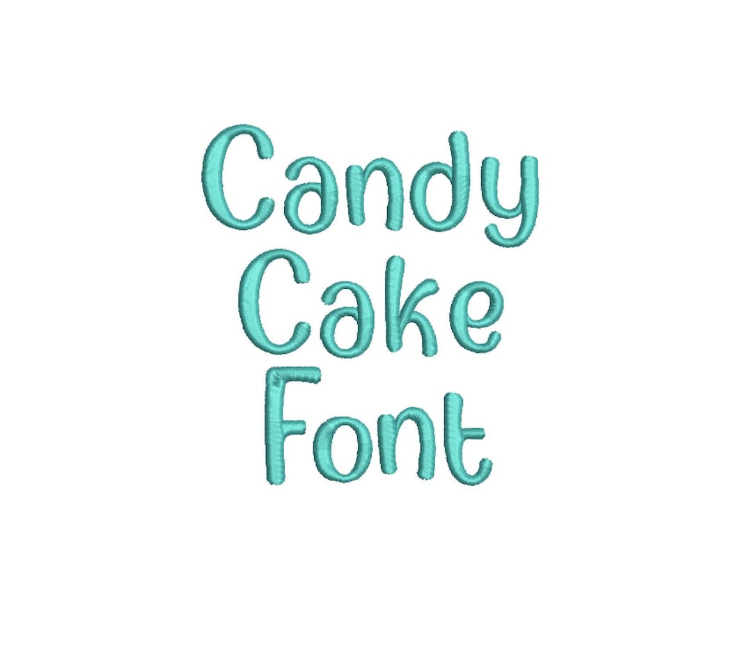 4 Size Candy Cake Font Embroidery Fonts BX 9 Formats Embroidery Pattern ...
