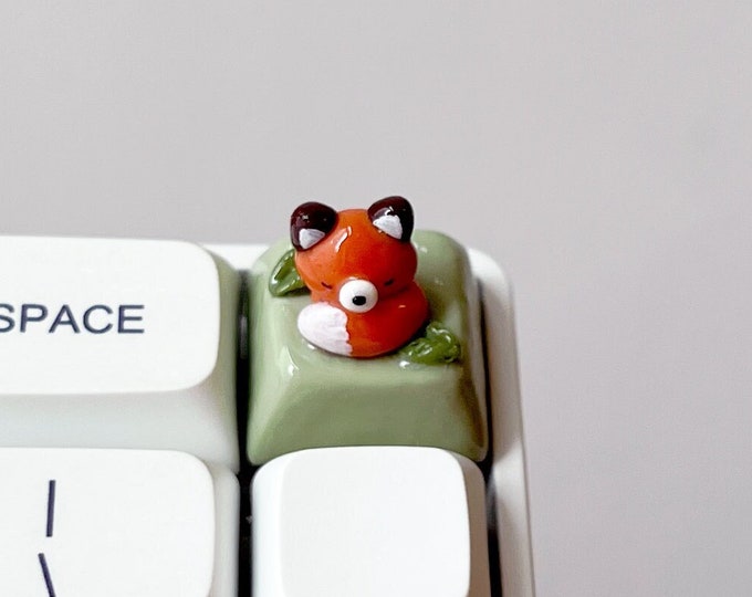 Fox Artisan Keycap | Fox Keycap | Cute Keycaps | Handmade | Animal ...