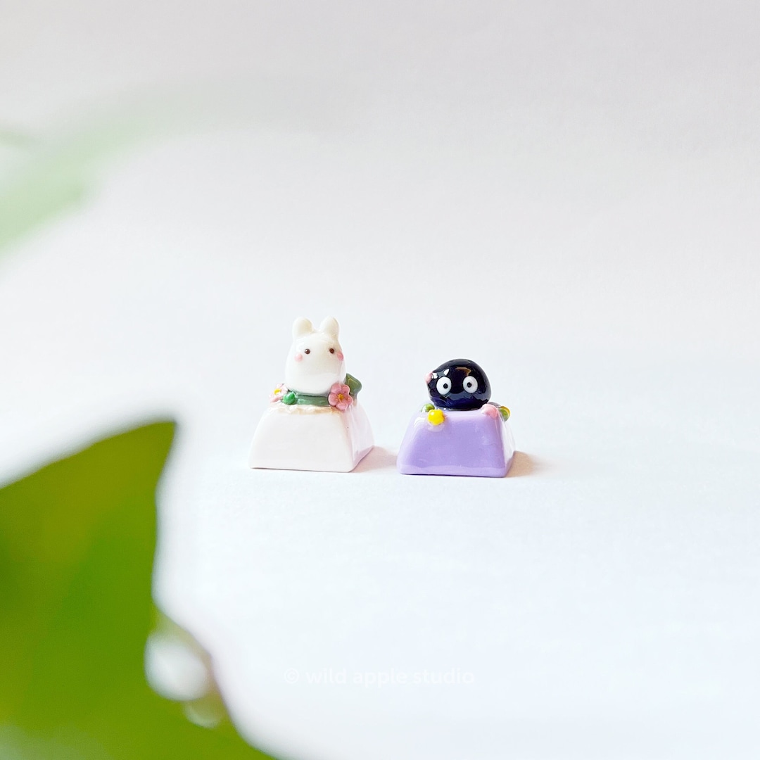 Chibi Totoro Artisan Keycap Soot Sprite Keycap Artisan Keycaps Handmade ...