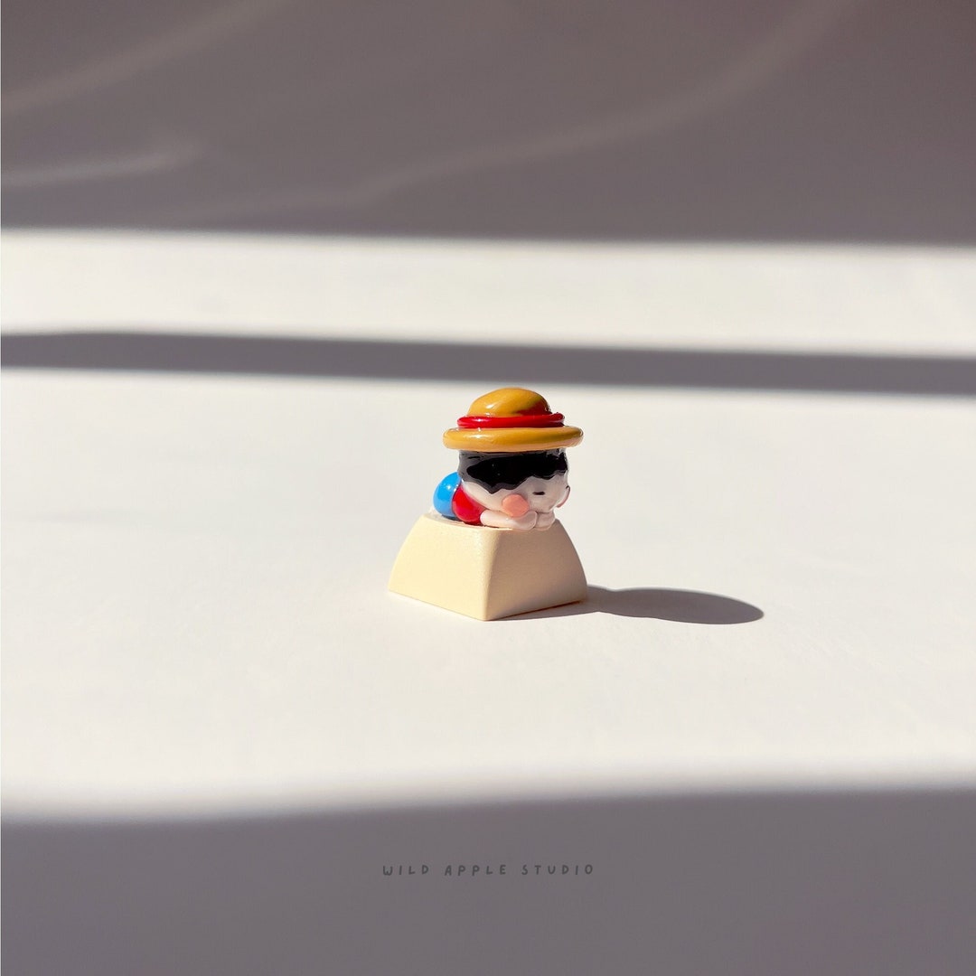 Sleepy Luffy Artisan Keycap One Piece Keycap Handmade MX Stem Keycaps ...