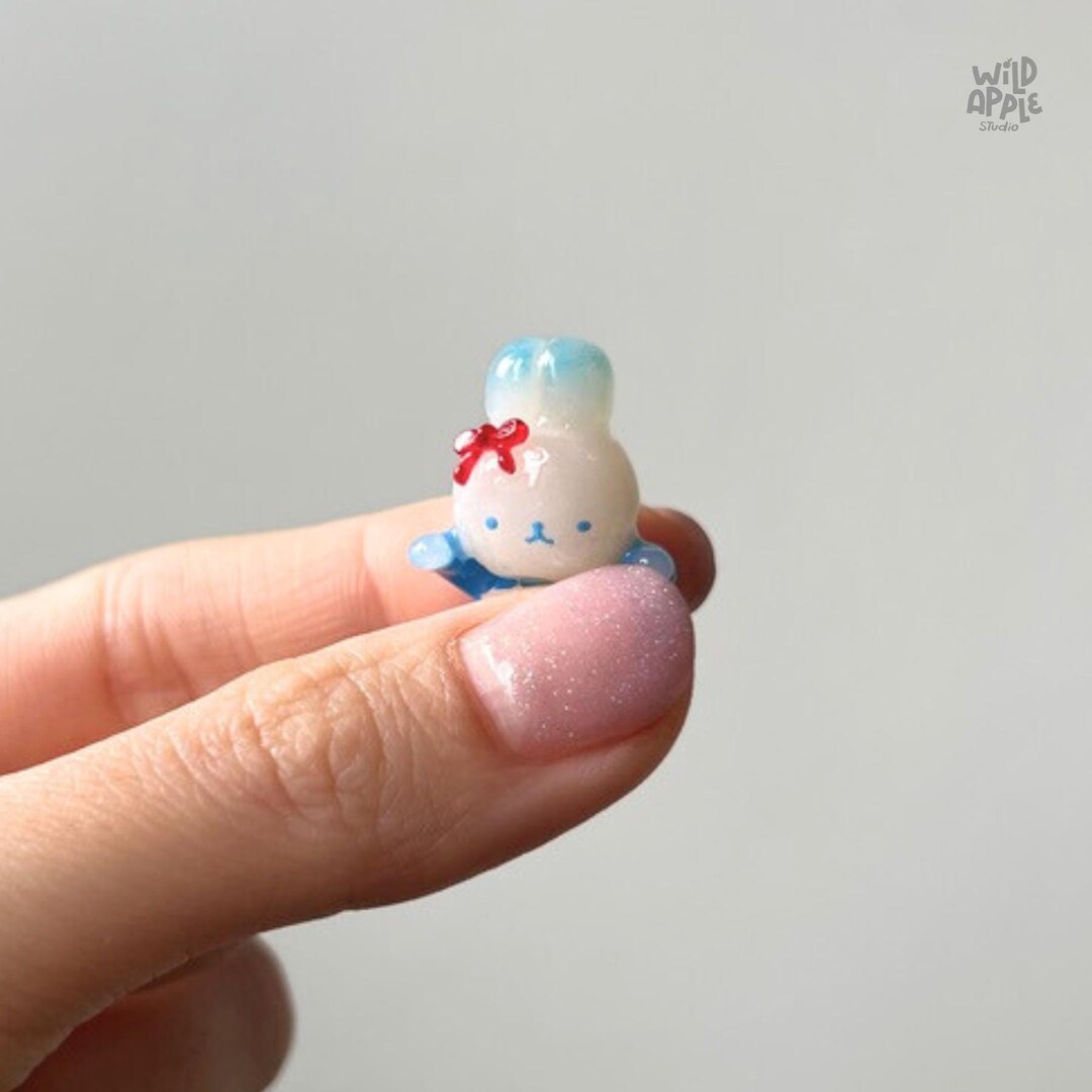 Baby White Rabbit Candy Hipper Charm | Cute Gifts | Handmade - Etsy