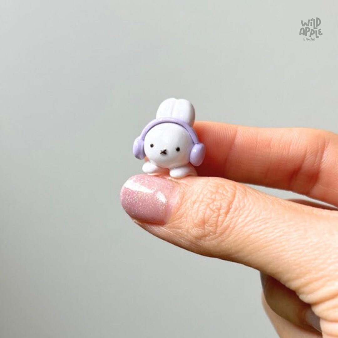 M I F F Y With Headphones Hipper Charm | Handmade - Etsy