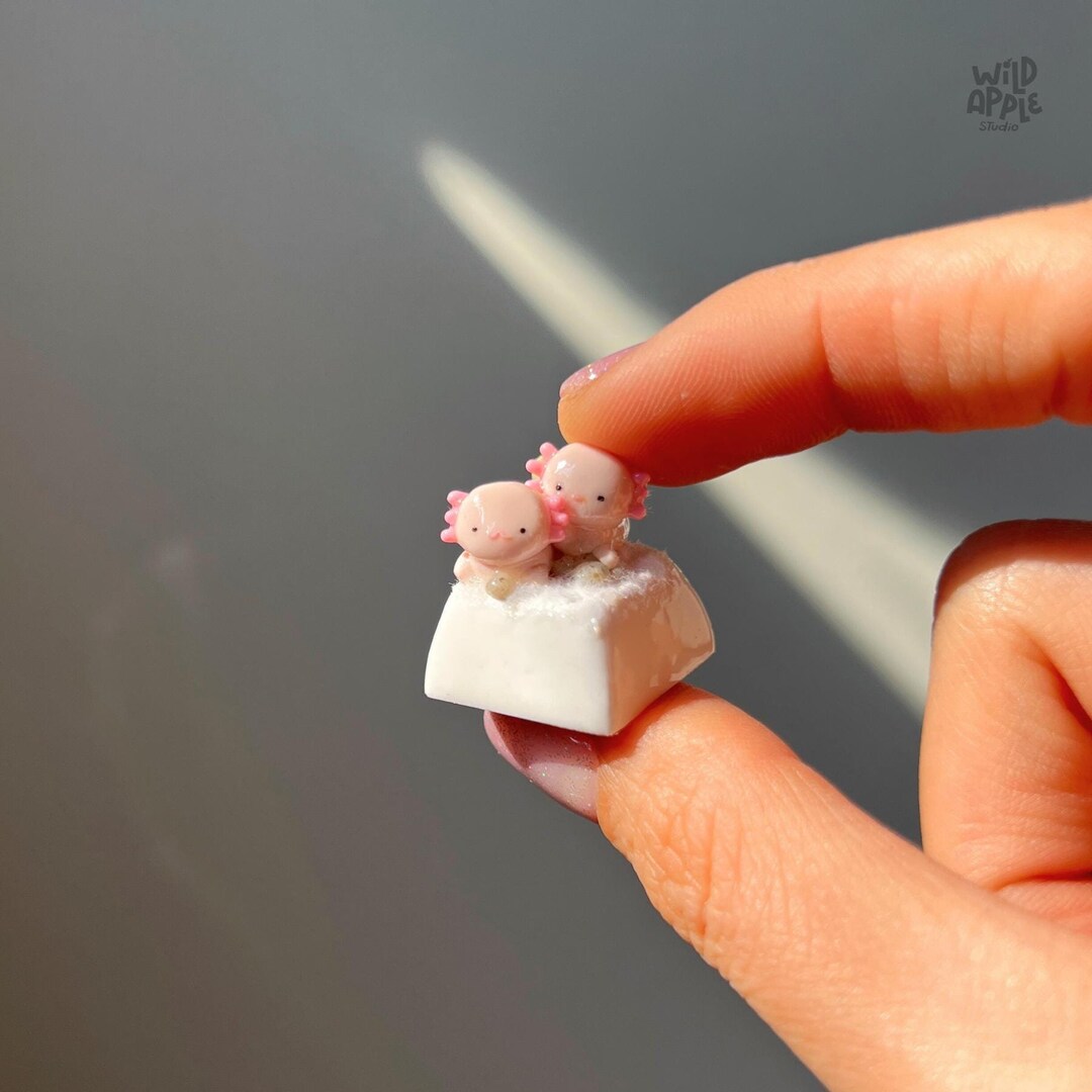 Axolotl Lovers Artisan Keycap Valentine's Day Limited Edition Artisan ...