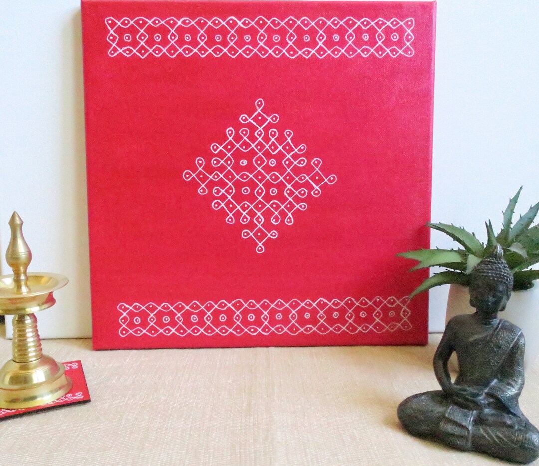 Bhargavi - Kolam Art Wall Decor/rangoli Wall Decor/south Asian/indian ...