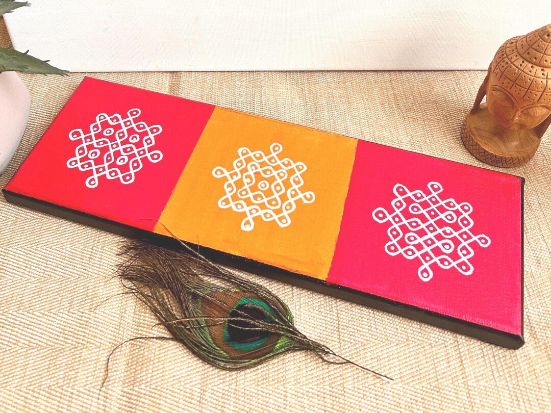 Kalyani - Kolam Wall Decor/rangoli Wall Decor/south Asian/indian Wall ...