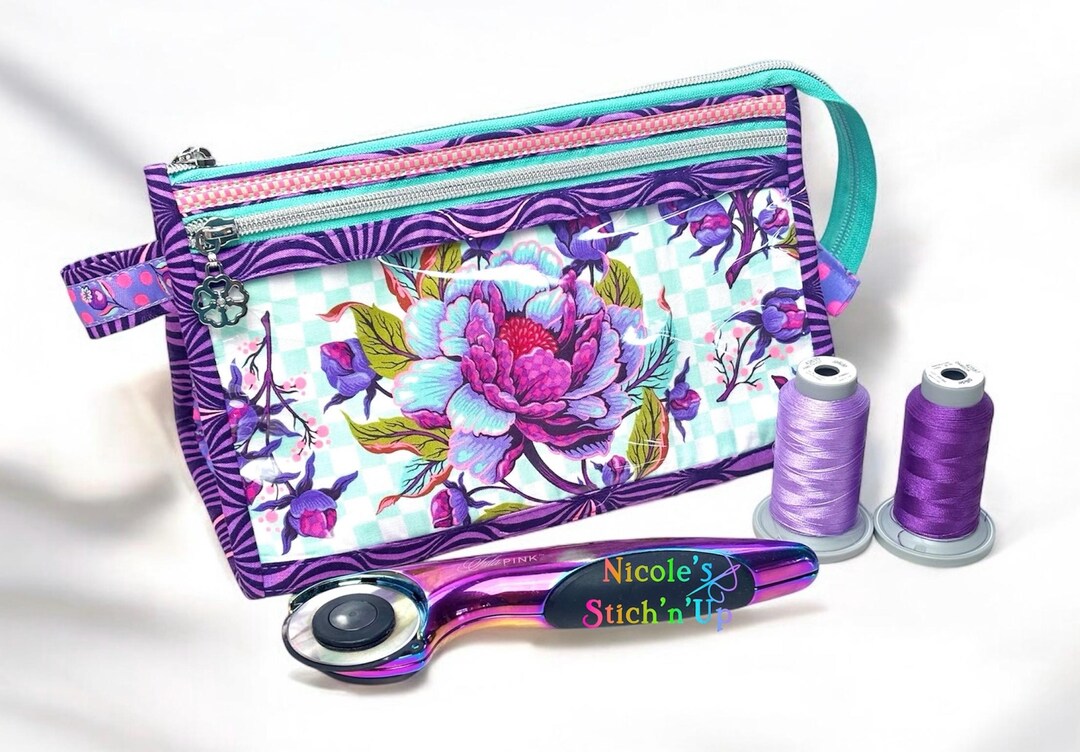 Made to Order / Tula Pink Untamed Zip-up Tray~zipper Pouch~epp Case ...