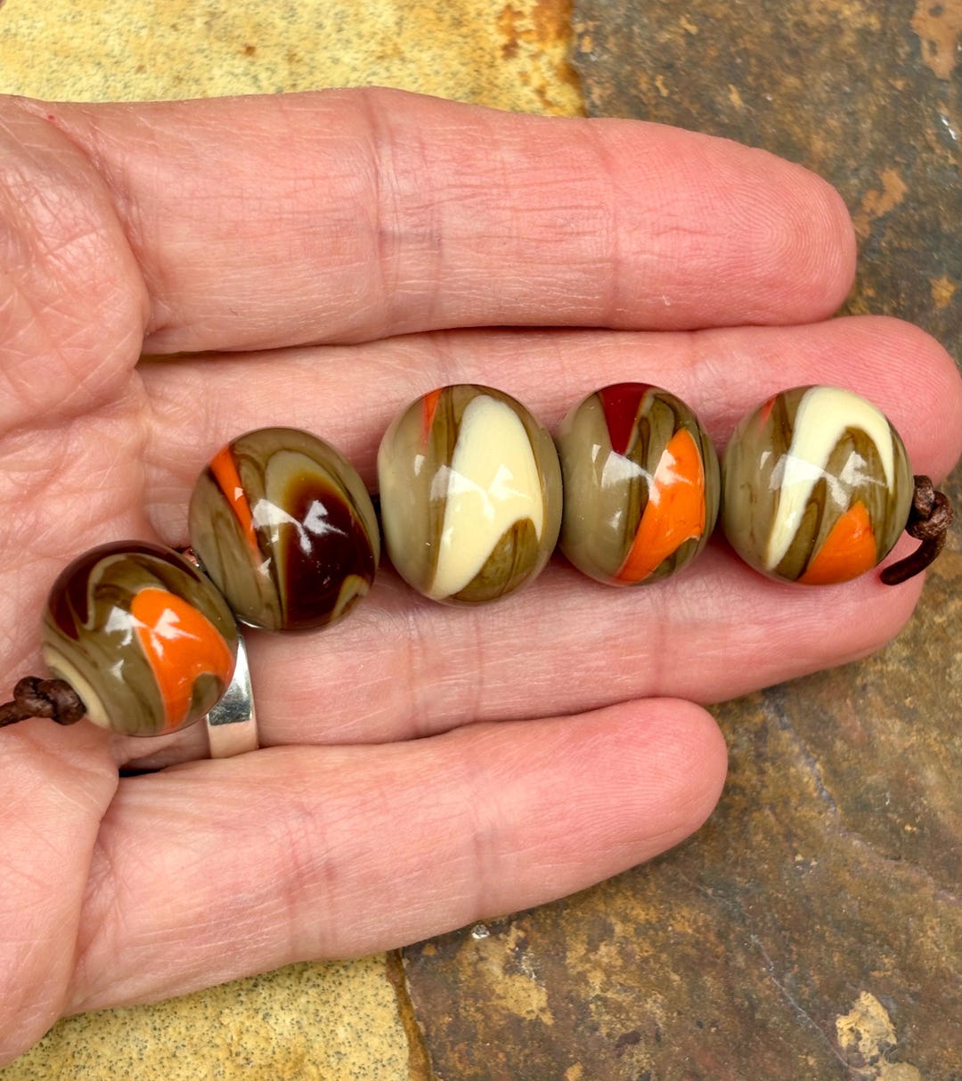 Five Large Lampwork Glass Beads for Beading Projects - Etsy