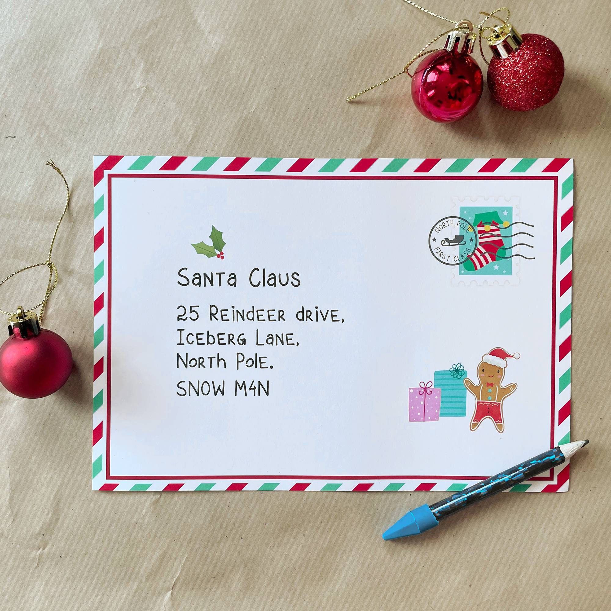A5 Postcard to Santa Kit - Etsy