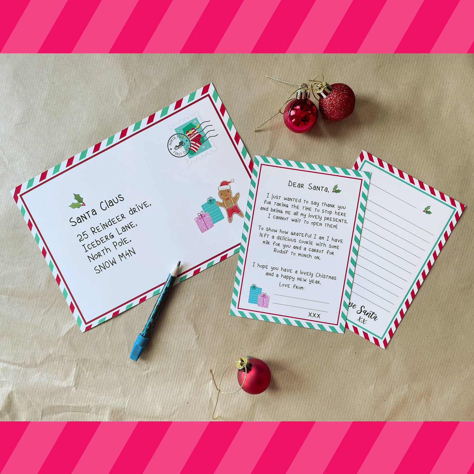 A5 Postcard to Santa Kit - Etsy