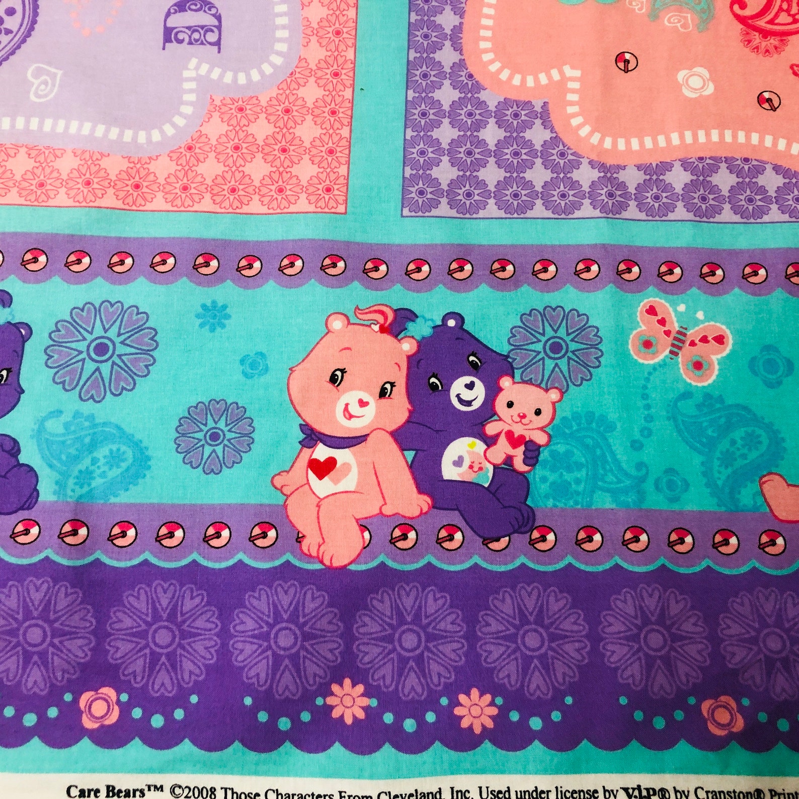 Care Bears Pillow Panels Quilt Top Dream Come True Sleeping - Etsy