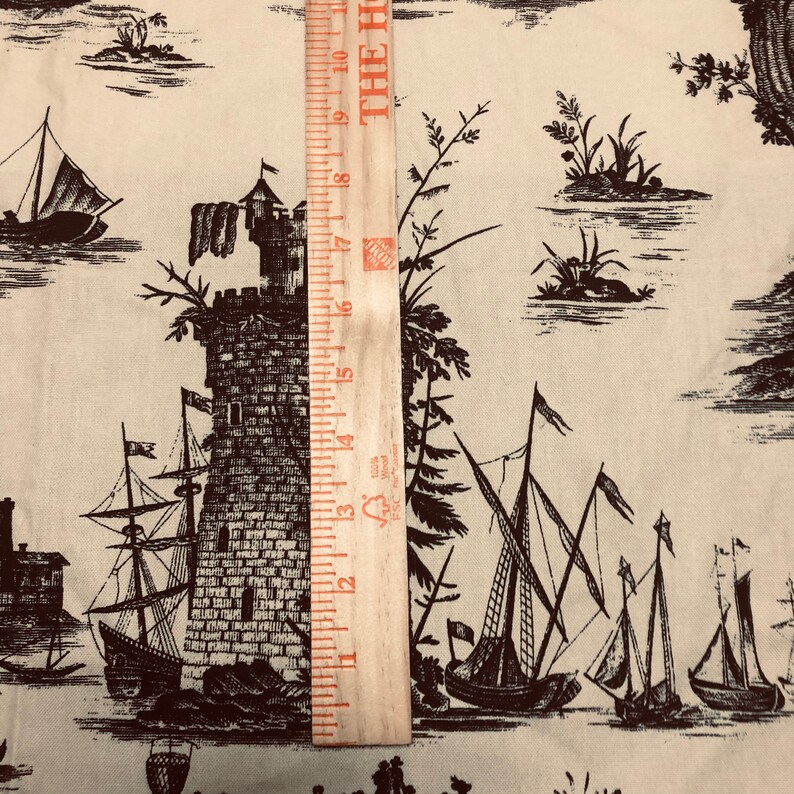 Nautical Toile 1800's Sailing Ships Cotton Home Decor - Etsy