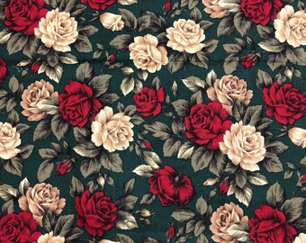 Vintage Red Fabric | Etsy