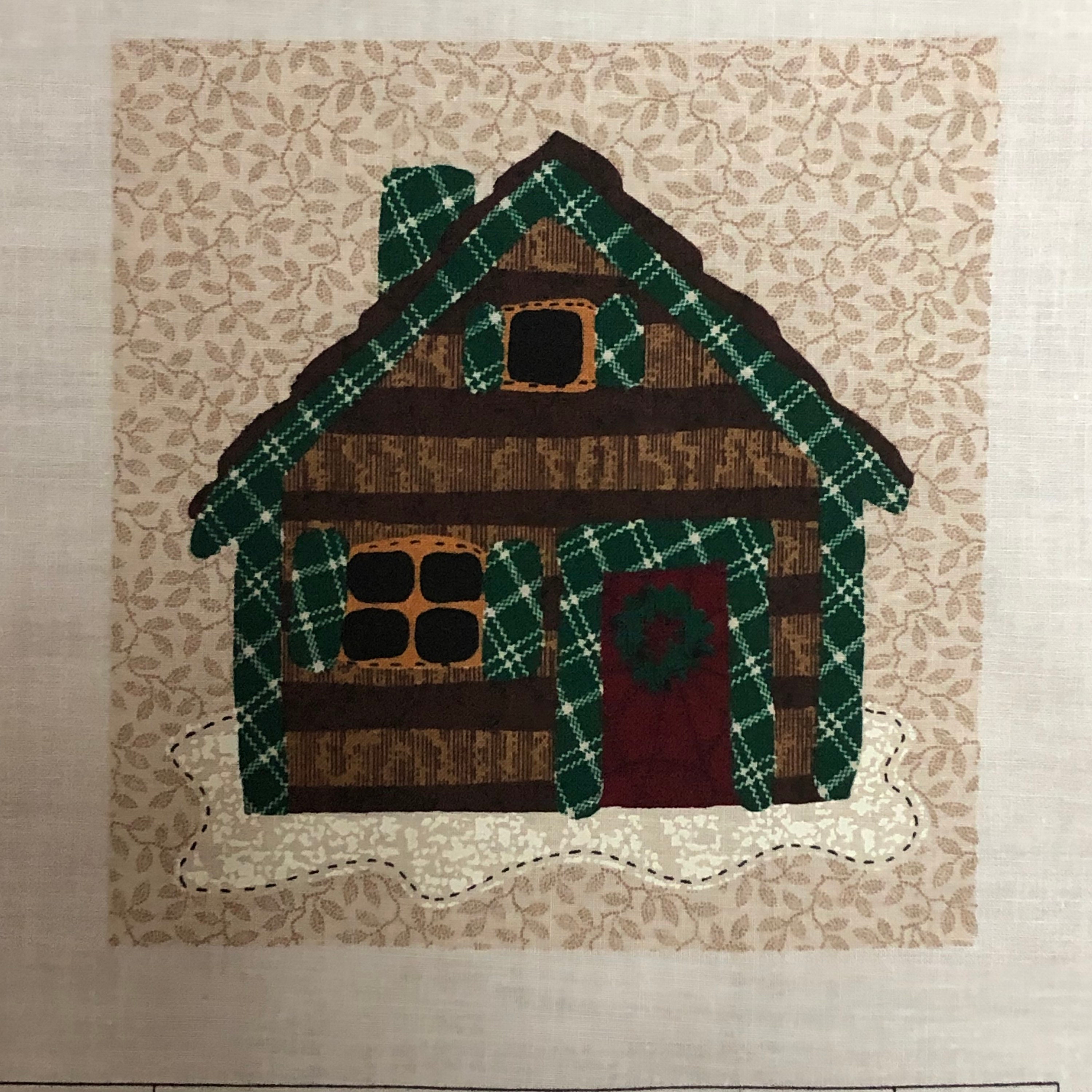 Northwood Noel Christmas Fabric Panel, Santa, Trees, Cabin Appliques - Etsy