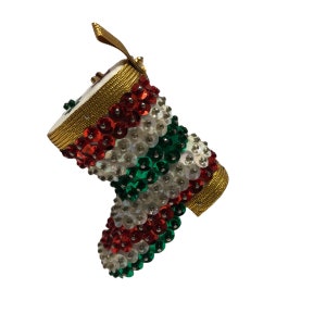 Lot of 3 Vintage Handmade Sequin & Pins Ornaments Bell Boot and ...