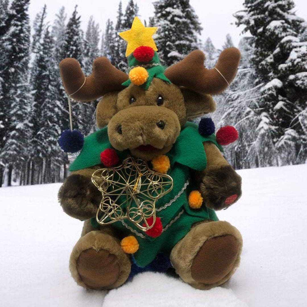 Musical Animated Christmas Reindeer Moose Sings Jingle Bells PBC ...