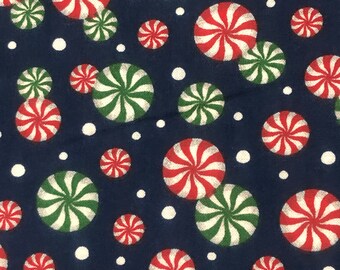 Peppermint Candy Print Fabric - Etsy