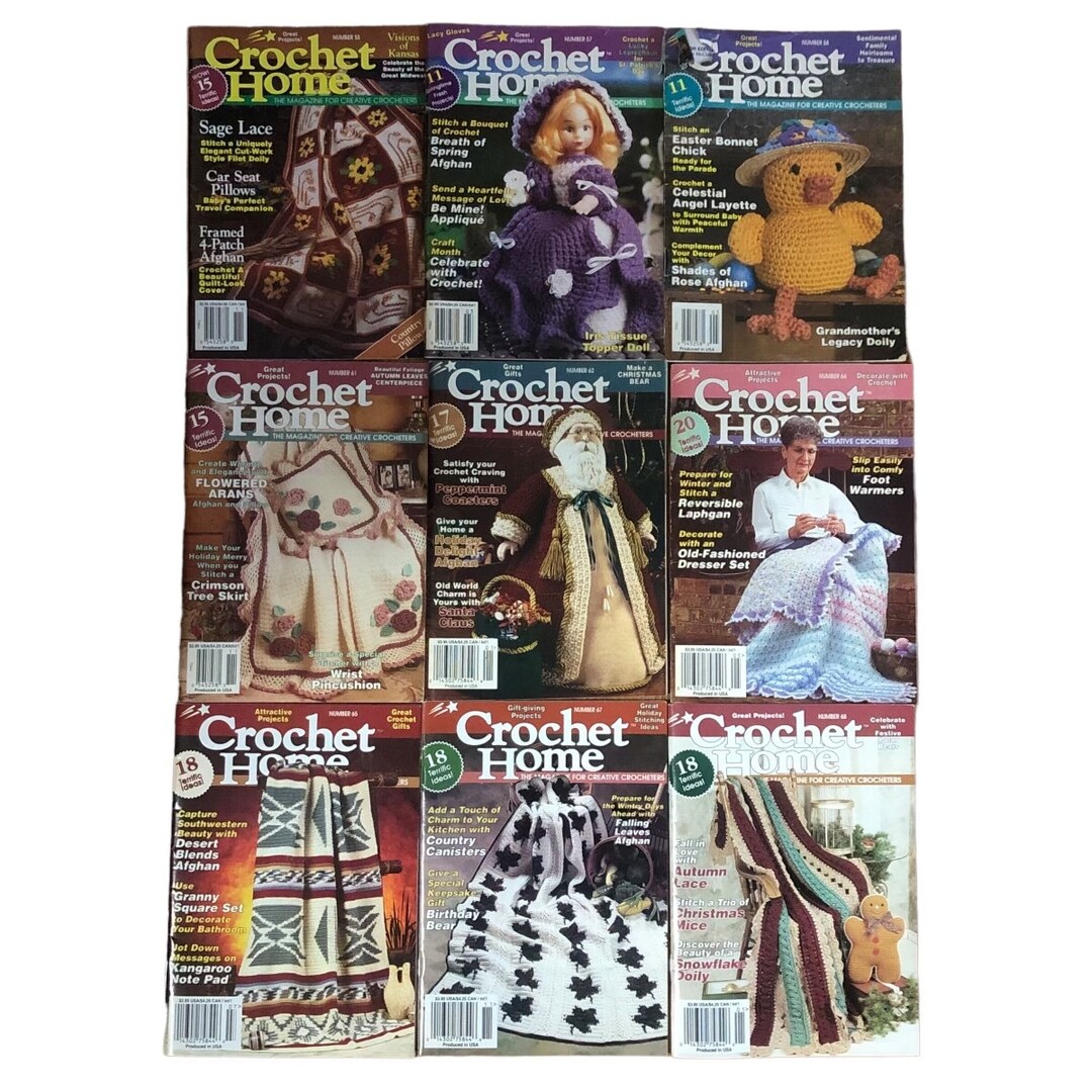 Crochet Home Magazine: Afghan, Doll Clothes, Holiday Patterns (1996 ...