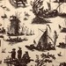 Nautical Toile 1800's Sailing Ships Cotton Home Decor Fabric Material ...
