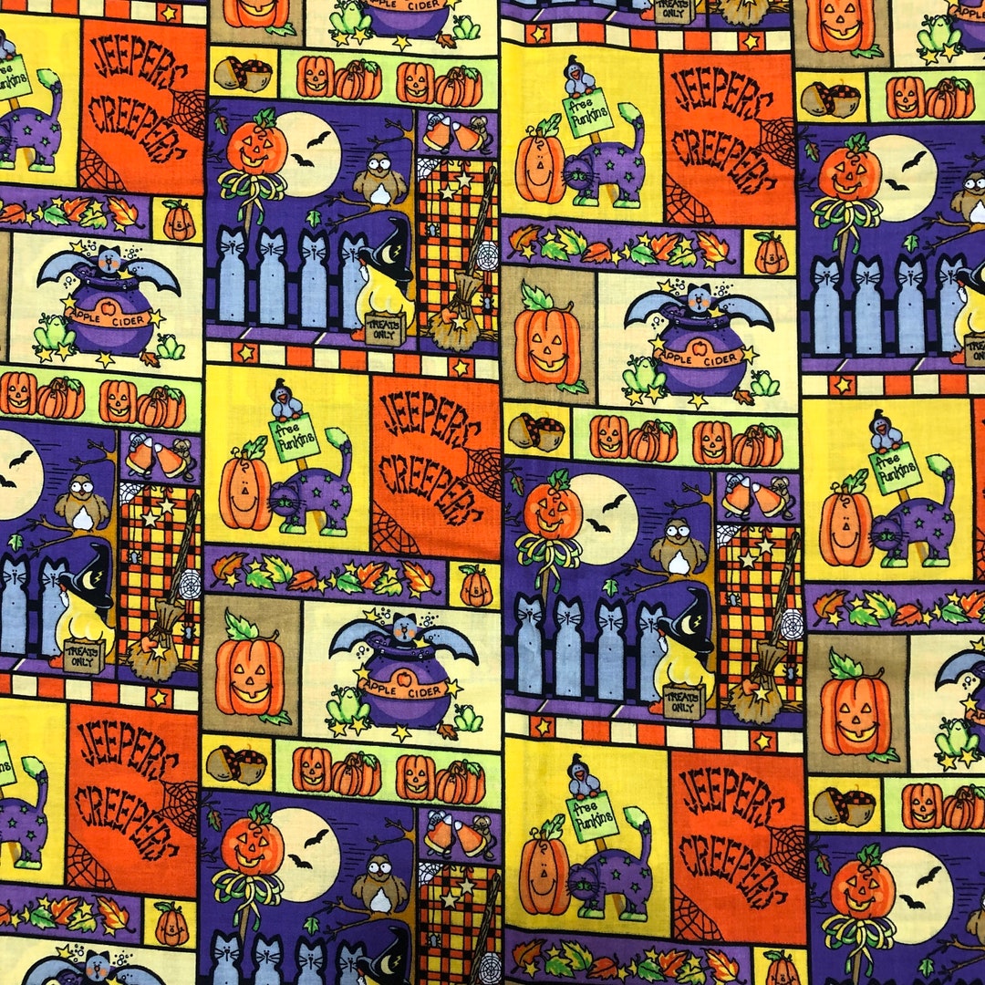 Springs Creative Jeepers Creepers Halloween Patchwork Cotton Fabric ...