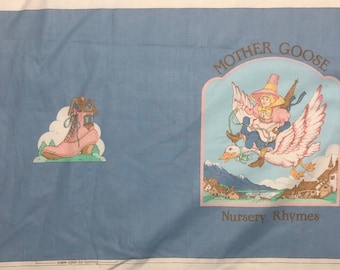 Mother Goose Panel Fabric - Etsy