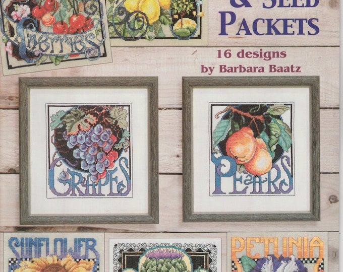 Fruit and Vegetable Crate Labels & Seed Packets Cross Stitch Charts - American School of ...