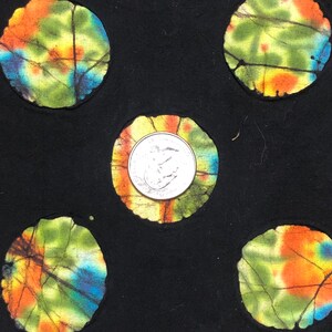 Multi-color Batik Polka Dots on Black Cotton Fabric QSQ BTHY - Etsy