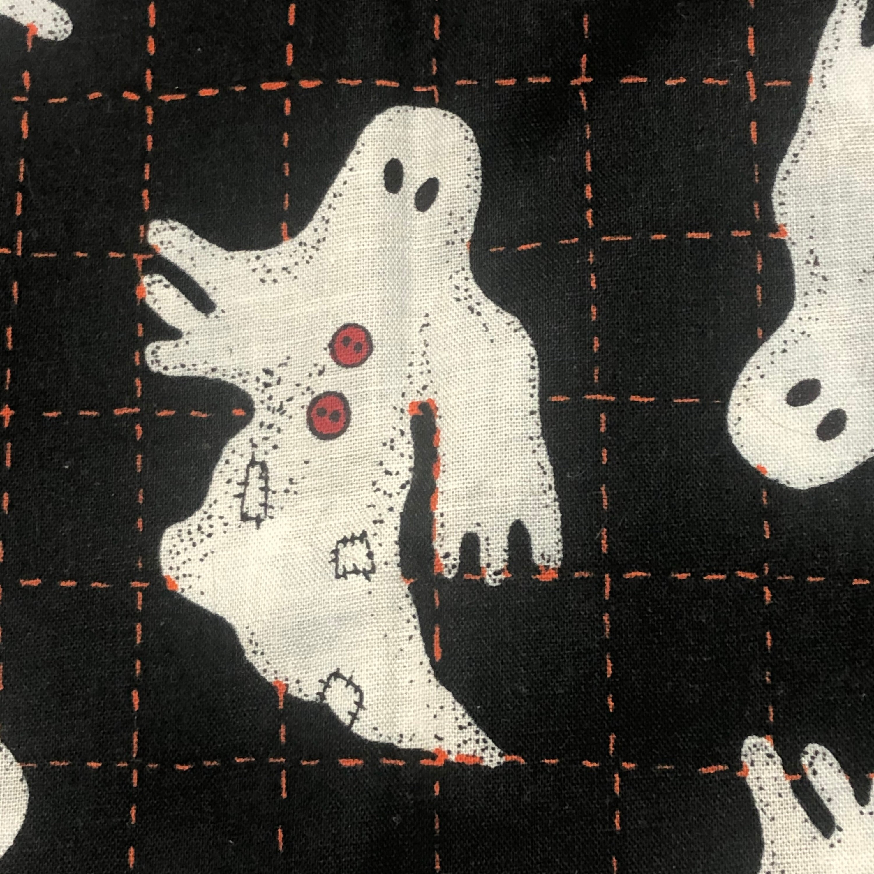 Halloween Ghosts Cotton Fabric Patchwork Gridline Squares - Etsy