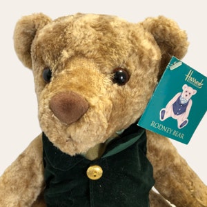 Harrods London Luxury Rodney Bear Plush Boy Teddy Bear Wearing Green ...
