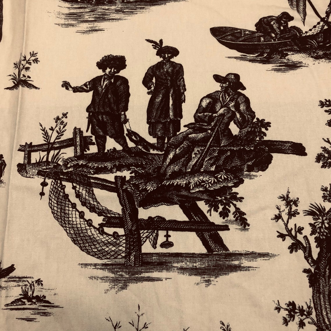 Nautical Toile 1800's Sailing Ships Cotton Home Decor - Etsy