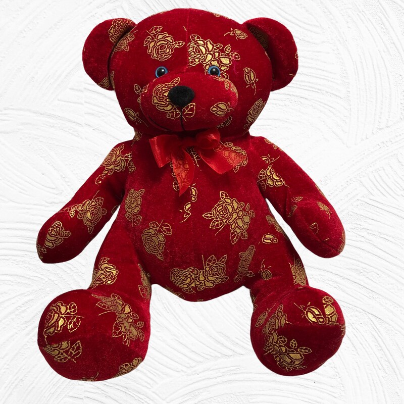 Red Teddy Bear - Etsy