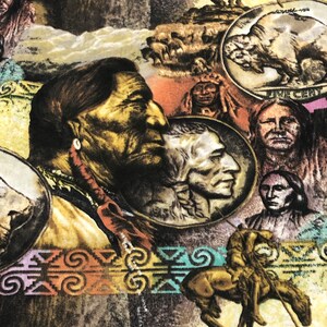 David Behrens Five Cent Peace Native American Cotton Fabric Spring ...