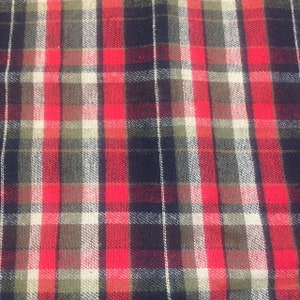 Red Brown Black Plaid Flannel Fabric Soft Cozy Lounge Wear BTY - Etsy