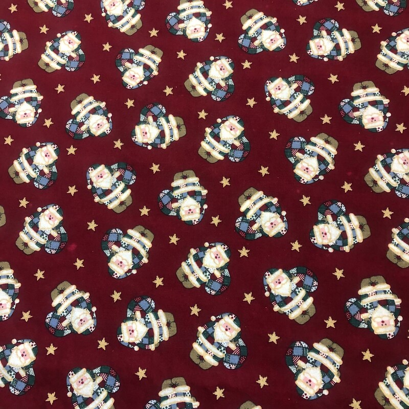 Vintage Santa Fabric - Etsy