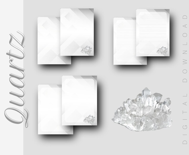 Printable Stationery Set US Letter Head PDF PNG - Instant Download ...